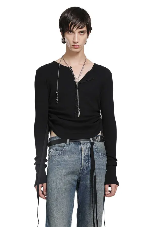 ANN DEMEULEMEESTER Hamar Wrinkled Serafino Top