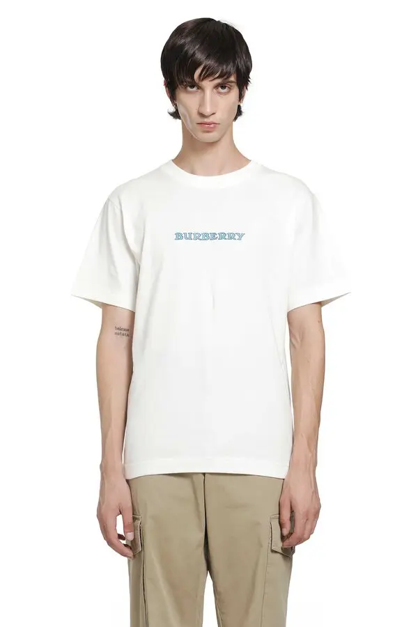 Burberry Heritage Logo Cotton T-shirt - White
