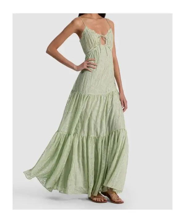ALICEOLIVIA Nicky Tiered Maxi Dress