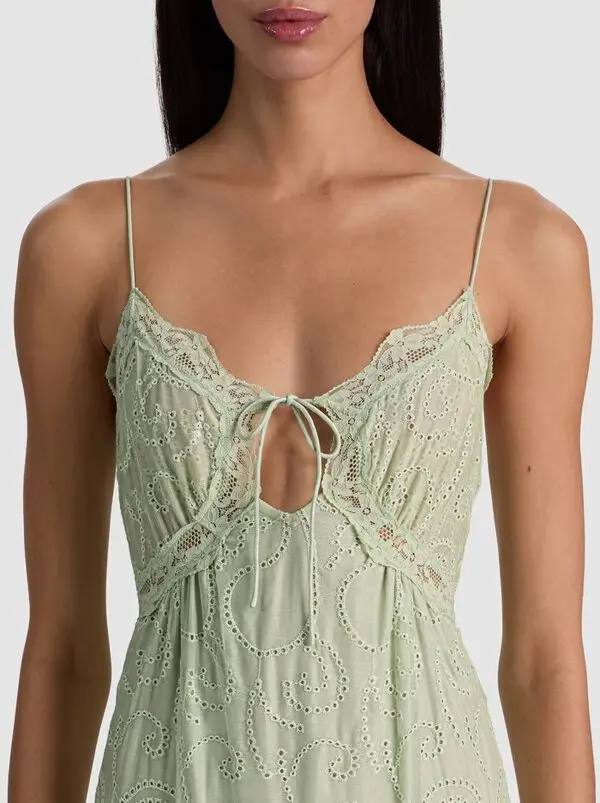 ALICEOLIVIA Nicky Tiered Maxi Dress