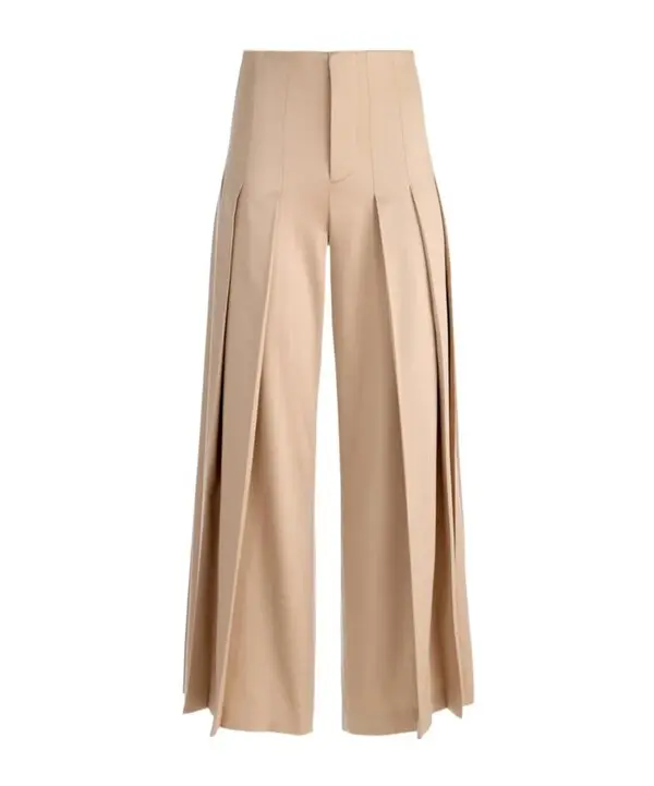 ALICEOLIVIA Alice + Olivia Ainslie Pleated Wide-leg Trousers