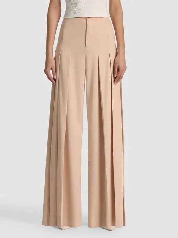 ALICEOLIVIA Alice + Olivia Ainslie Pleated Wide-leg Trousers