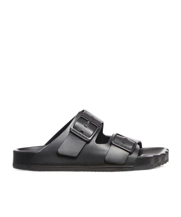 Balenciaga Buckle Slide-on Sandals - Black