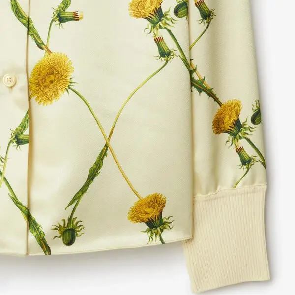 Burberry Dandelion Print Satin Shirt