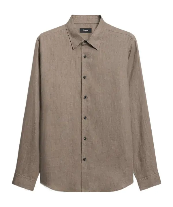 Theory Irving Shirt In Relaxed Linen