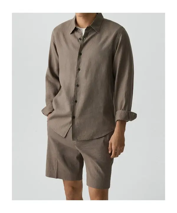 Theory Irving Shirt In Relaxed Linen