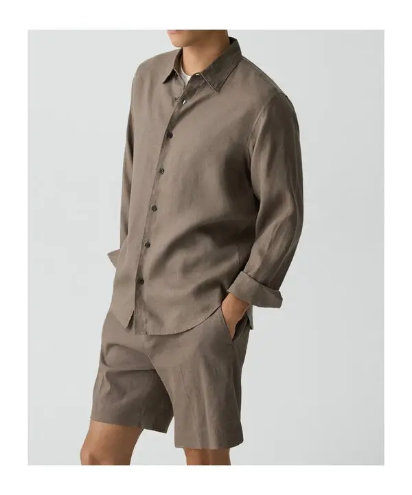 Theory Irving Shirt In Relaxed Linen