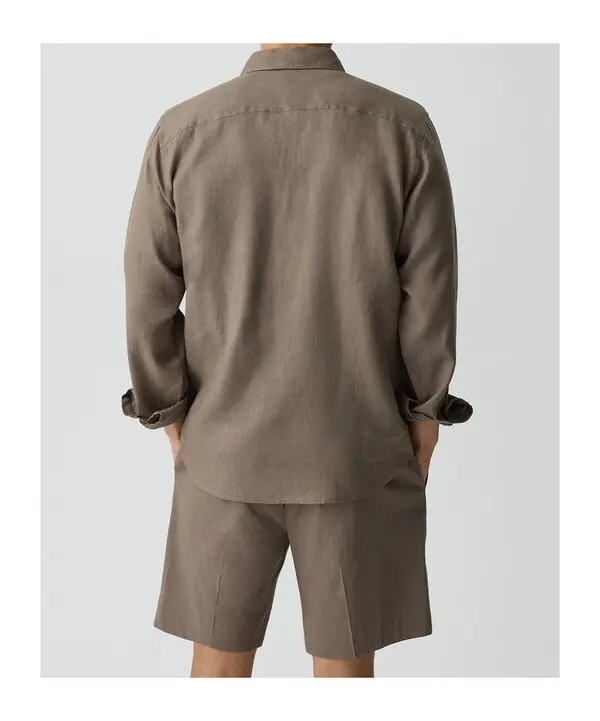 Theory Irving Shirt In Relaxed Linen