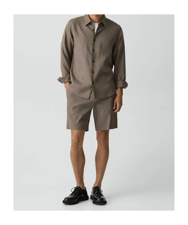 Theory Irving Shirt In Relaxed Linen