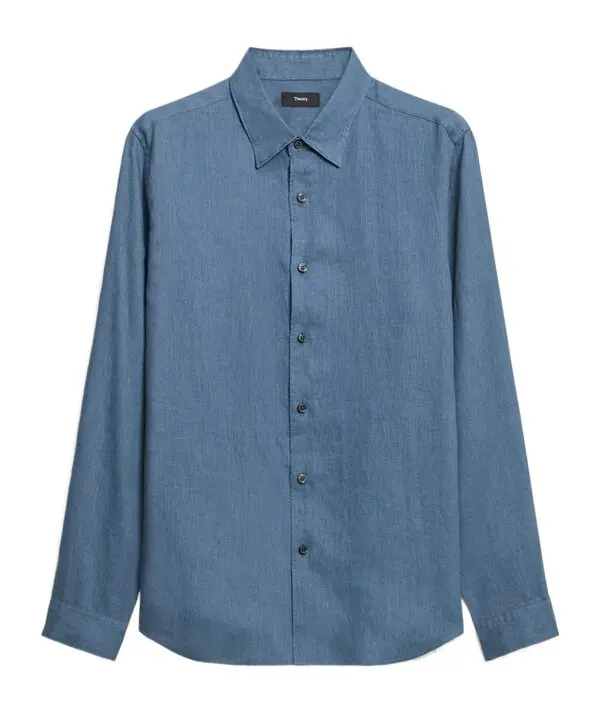 Theory Irving Shirt In Relaxed Linen