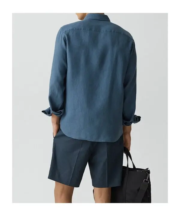 Theory Irving Shirt In Relaxed Linen