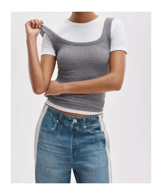 Rag & Bone The Essential Ribbed U-neck Tank