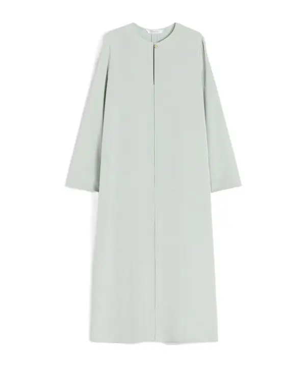 Max Mara Stretch Silk Crepe De Chine Kaftan - Light Green