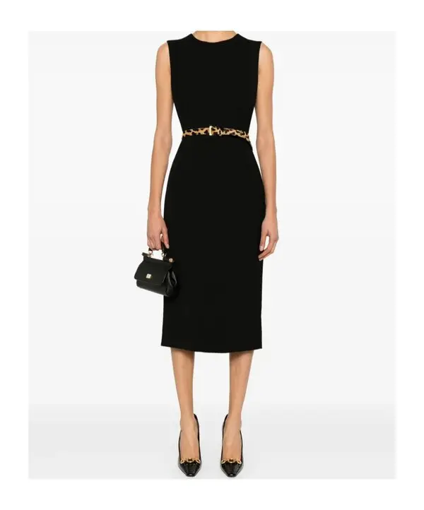 Dolce & Gabbana Sleeveless Sheath Midi Dress
