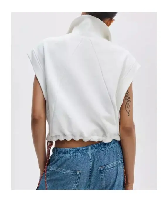 Rag & Bone Sleeveless Terry Half-zip Muscle Tee
