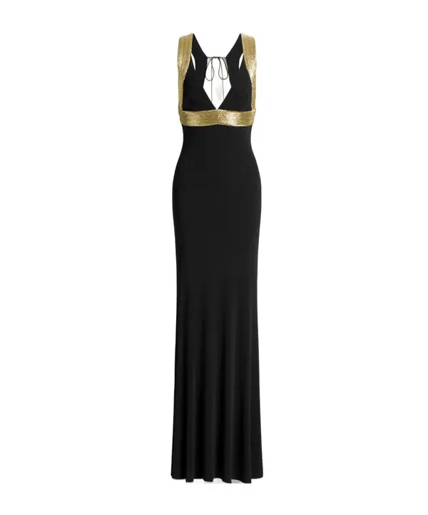 Alberta Ferretti Fitted Long Dress - Black