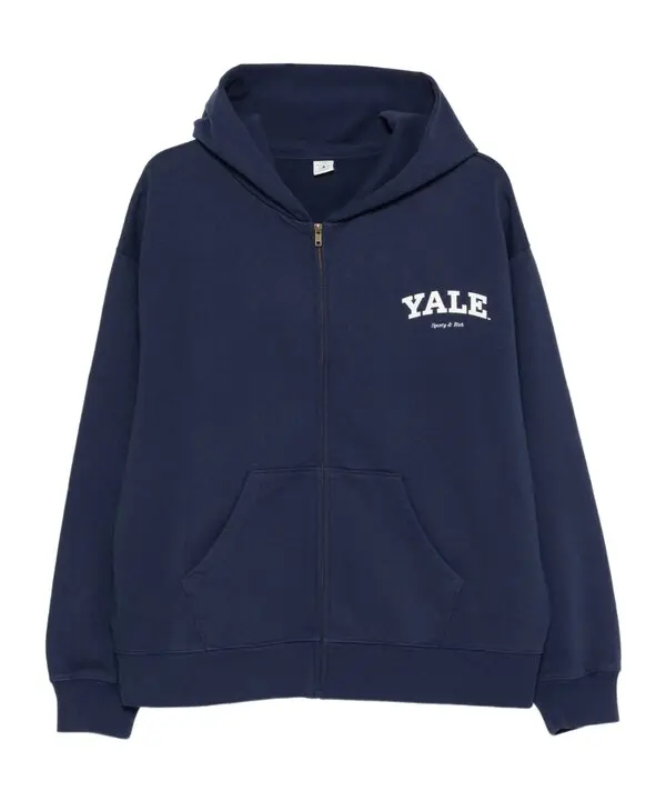 SPORTY  RICH Sporty & Rich Yale Logo Zip-up Hoodie