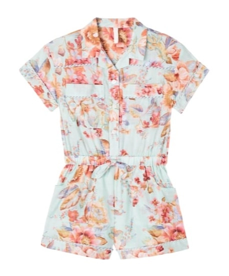 Zimmermann Awaken Floral Cotton Romper - White