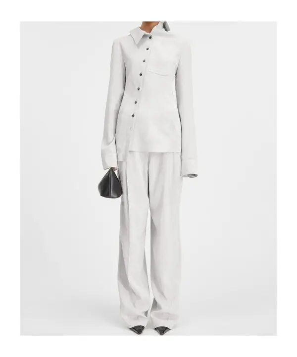 Jacquemus La Chemise Pablo Asymmetric Shirt - Light Gray