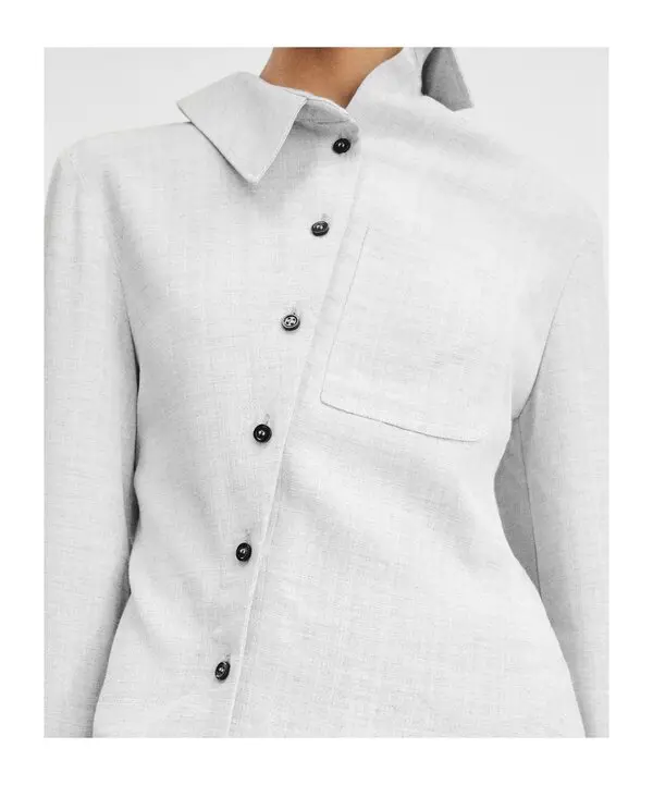 Jacquemus La Chemise Pablo Asymmetric Shirt - Light Gray
