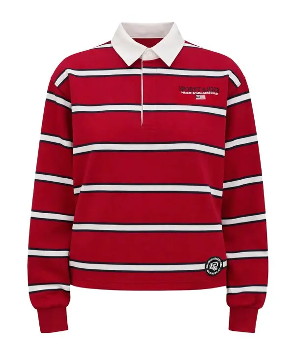 SPORTY  RICH Long-sleeved Polo Shirt
