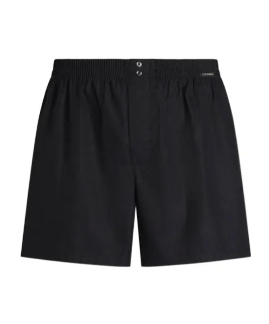 Dolce & Gabbana Logo Buttoned Boxers - Black