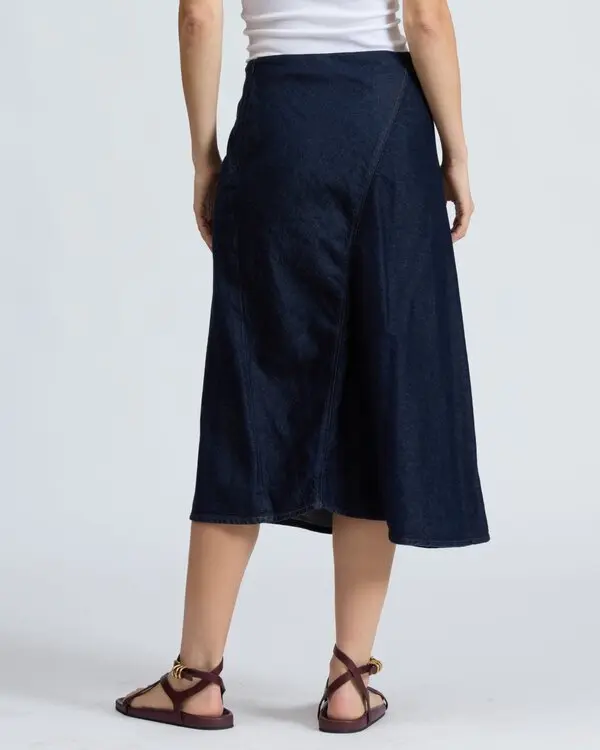 Rag & Bone Solid Color Denim Skirt