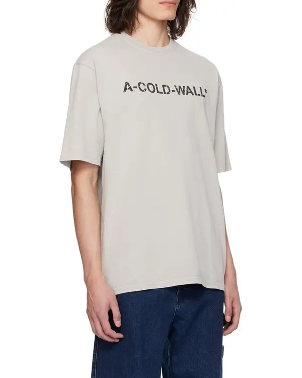 A-COLD-WALL* Overdye Logo-print T-shirt - White