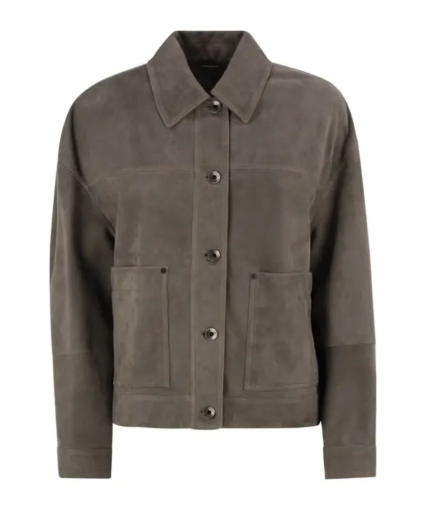Brunello Cucinelli Leather Shirt Jacket