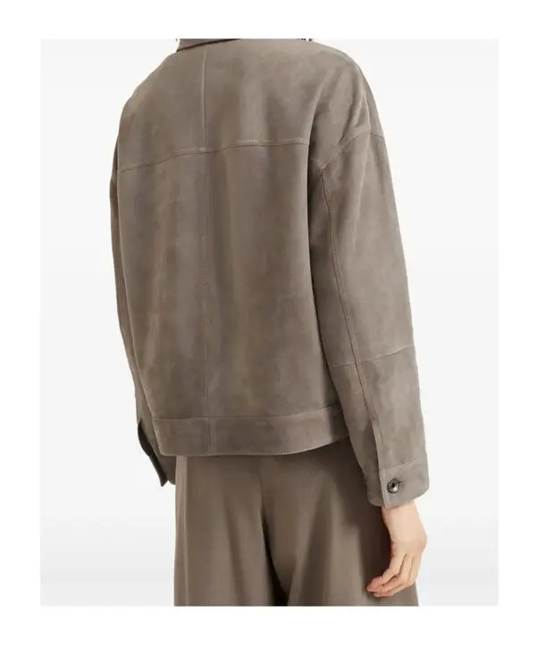 Brunello Cucinelli Leather Shirt Jacket