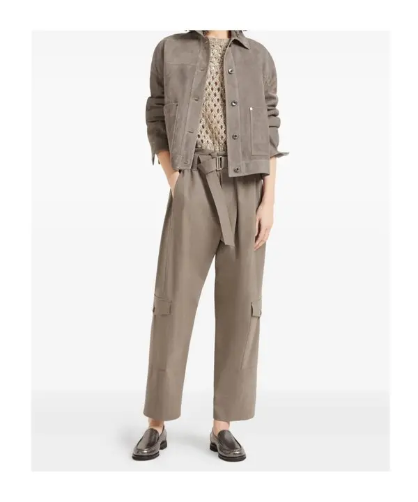 Brunello Cucinelli Leather Shirt Jacket