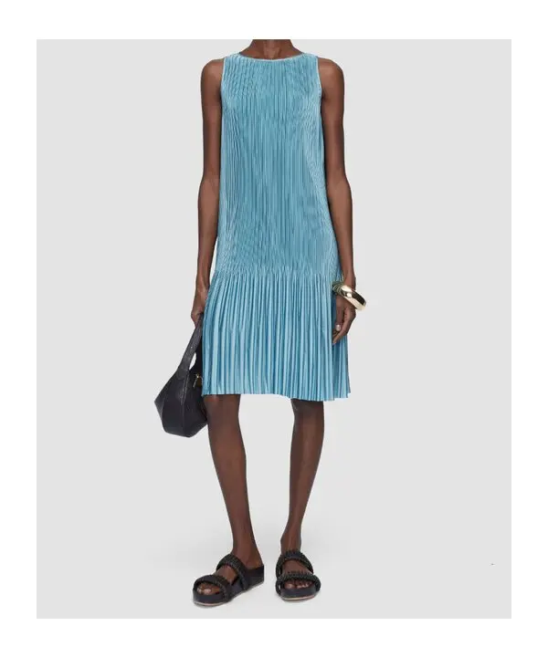 JOSEPH Rida Pleated Satin Dress