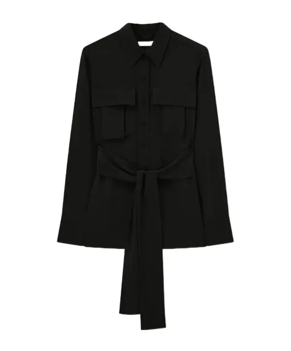 JOSEPH Yas Crepe De Soie Silk Shirt - Black