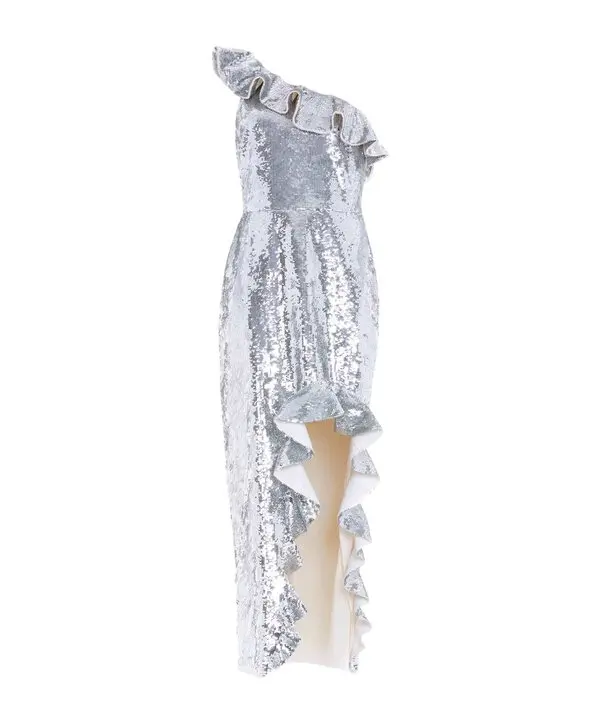 NEEDLE  THREAD Single-shoulder Ruffled Dress Dress