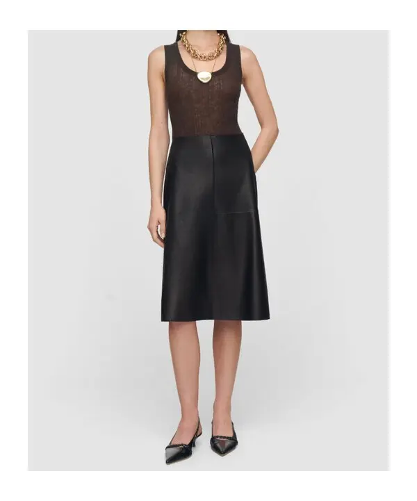 JOSEPH Niven Soft Nappa Leather Skirt