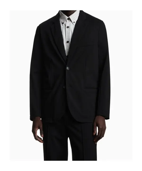 Emporio Armani Nylon Single-breasted Jacket