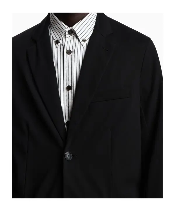 Emporio Armani Nylon Single-breasted Jacket