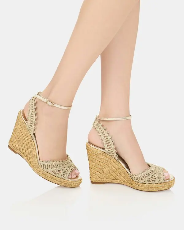 AQUAZZURA Rope Trim Wedge Sandals