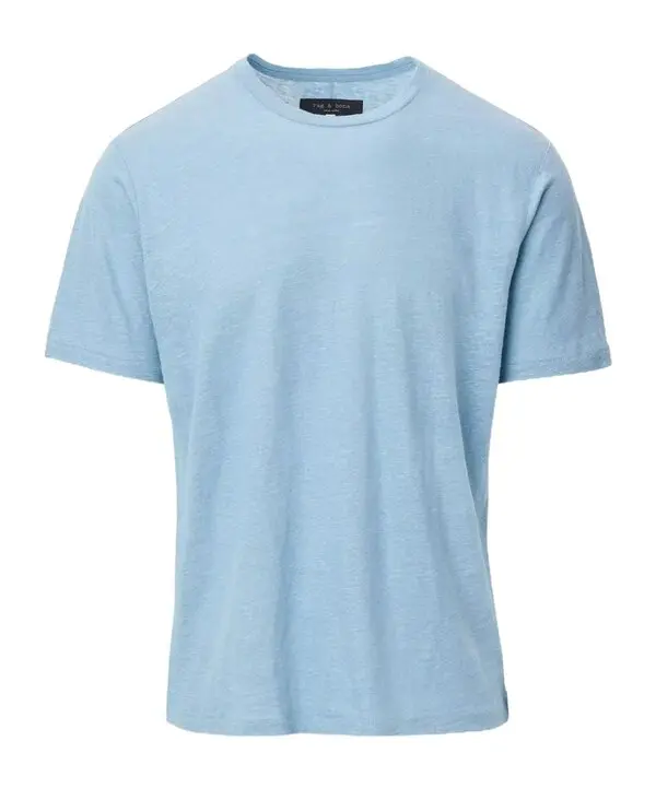 Rag & Bone Crew Neck Short-sleeved T-shirt - Fog Blue