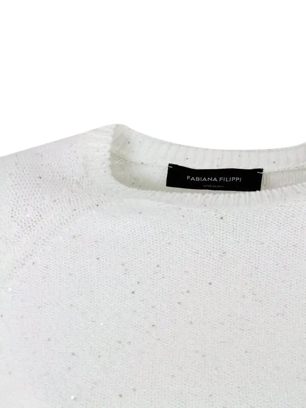 Fabiana Filippi Round Neck Sequin Embellished Sweater