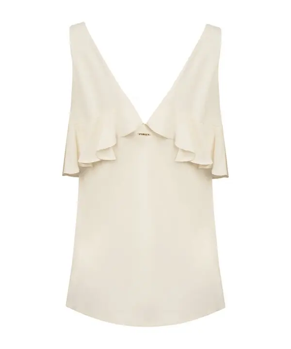 TWINSET Ruffle Detail Tank Top