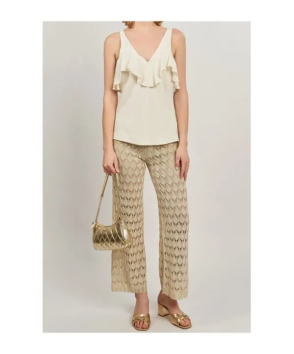 TWINSET Ruffle Detail Tank Top