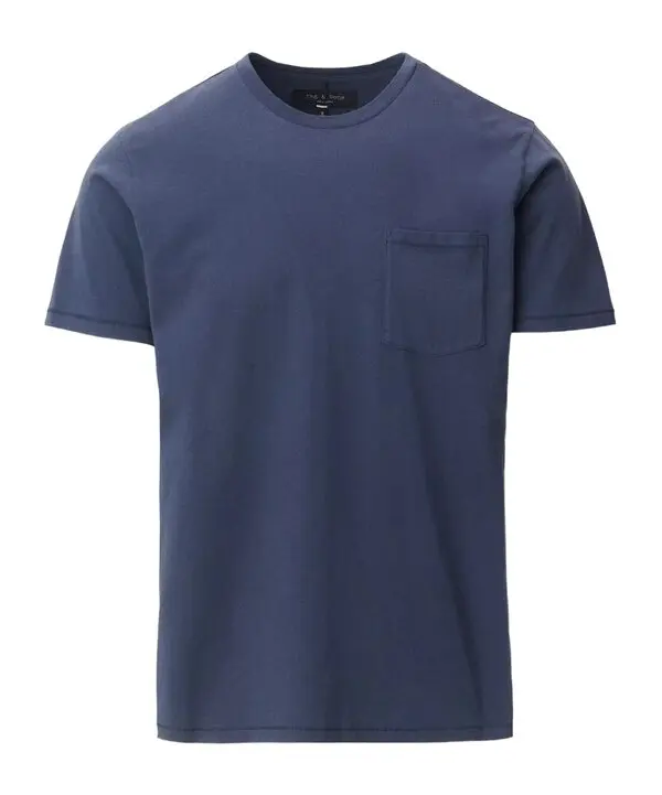Rag & Bone Rag Bone Garment-dyed Pocket T-shirt - Blue