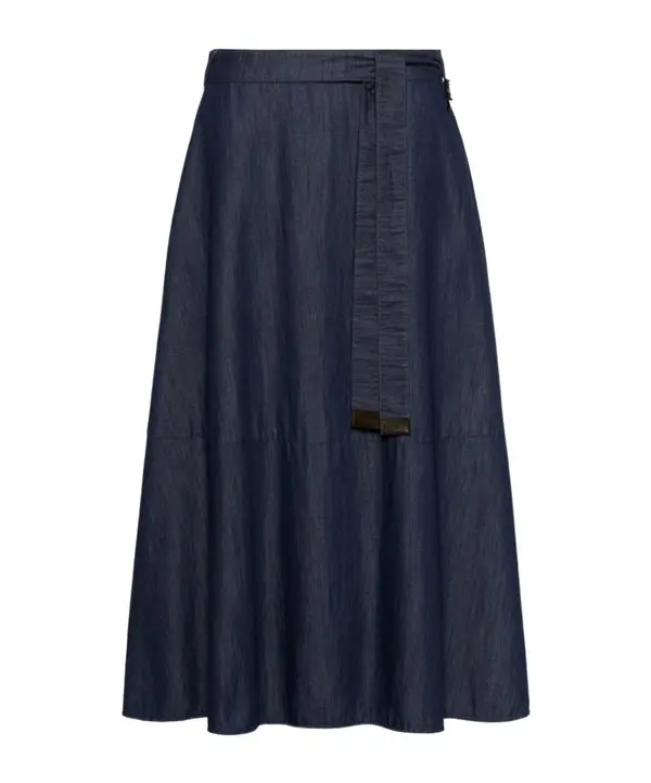 Max Mara Belt Loop Midi Skirt