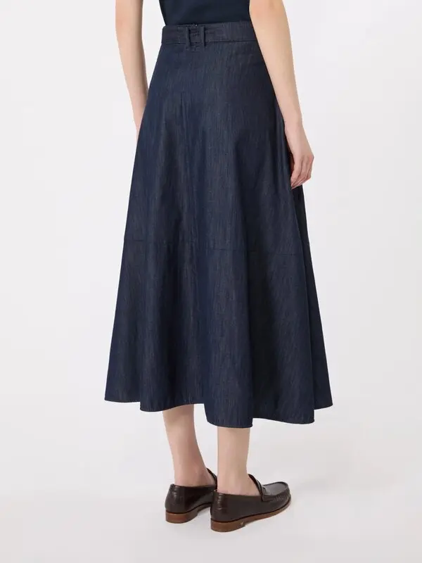 Max Mara Belt Loop Midi Skirt