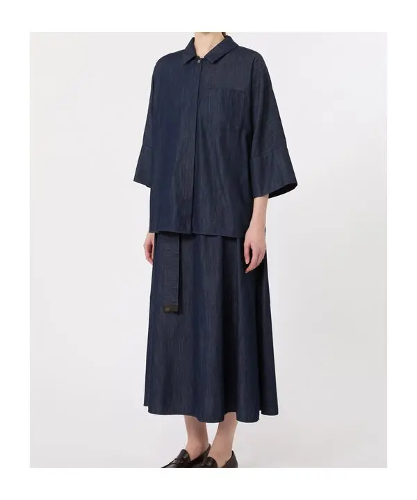 Max Mara Belt Loop Midi Skirt
