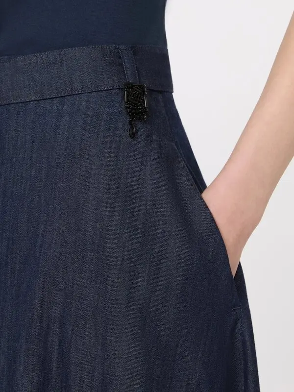 Max Mara Belt Loop Midi Skirt