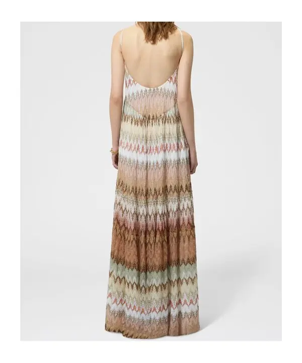Missoni Zigzag Pattern Halterneck Maxi Dress