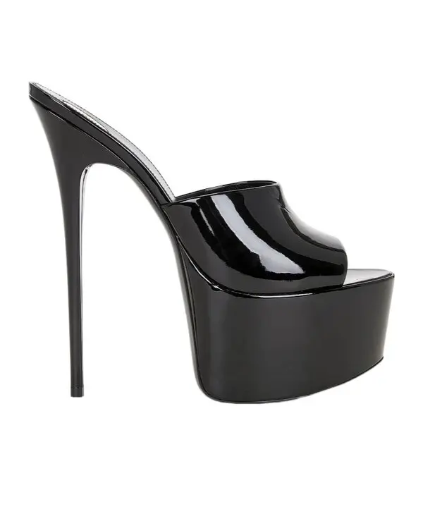 Saint Laurent Kika Platform Mules - Black