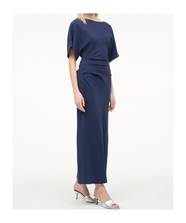 Staud Amelie Dress In Navy